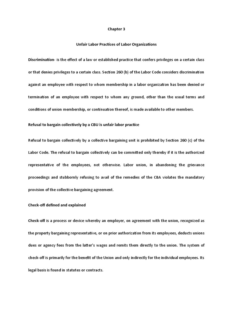 Labor Union Practices Explained | PDF | Strike Action | Collective ...