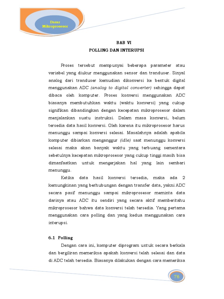 Poling Dan Intrupsi | PDF | Komputer