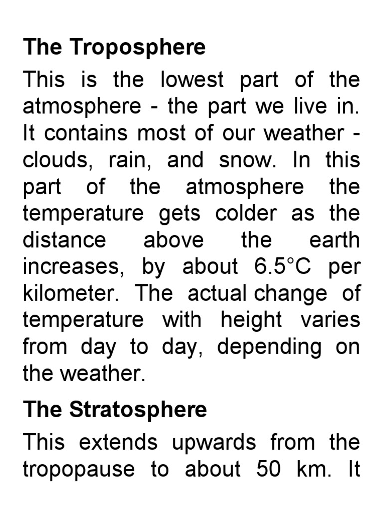 Layers of Earth's Atmosphere Explained | PDF