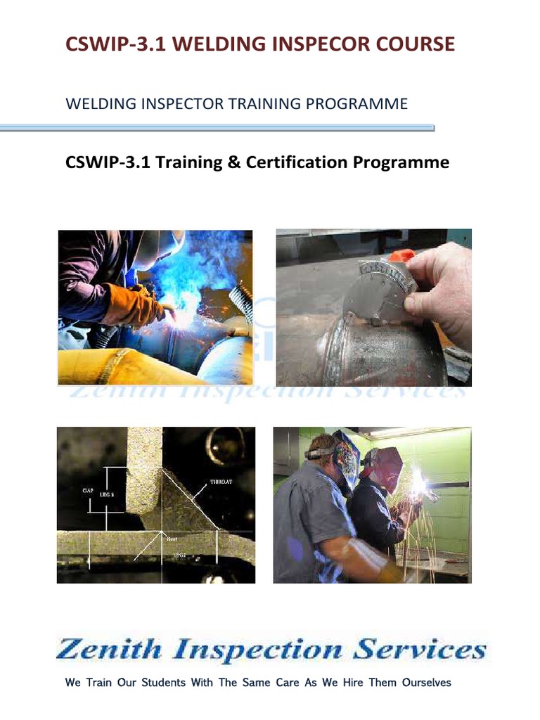 Cswip-3.1 Welding Inspecor Course: CSWIP-3.1 Training & Certification ...