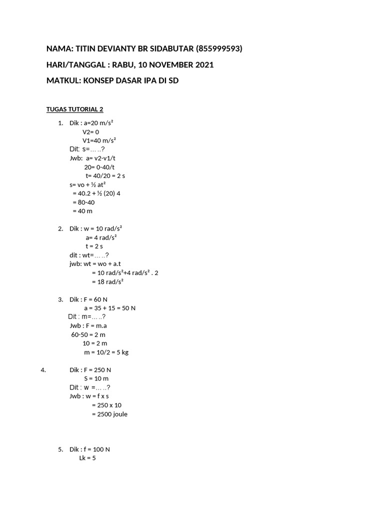 Tugas Tutorial 2 Ipa-Dikonversi | PDF