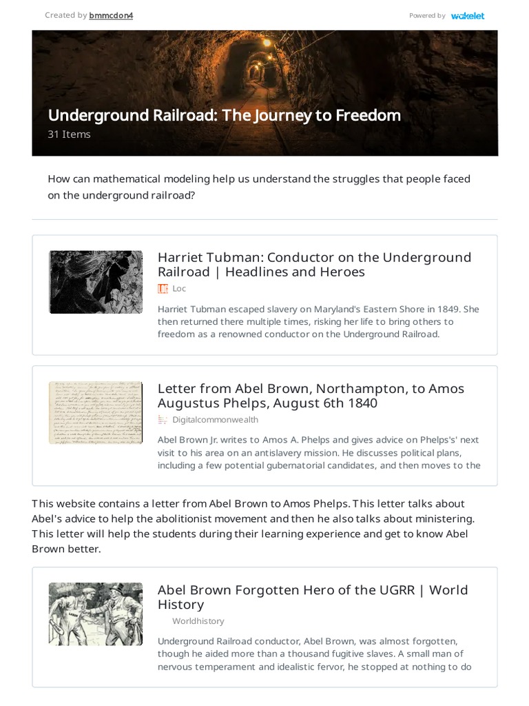 Underground Railroad The Journey To Freedom | PDF | Underground ...