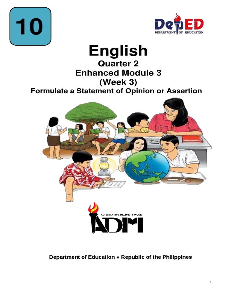 English: Quarter 2 Enhanced Module 3 (Week 3) | PDF | Essays | Reason