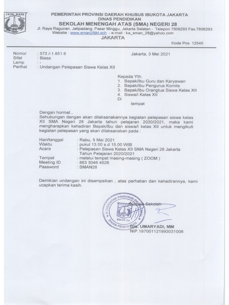Undangan Pelepasan Siswa Kelas Xii (Guru DLL) | PDF Undangan Pelepasan Siswa Kelas Xii (Guru DLL) | PDF