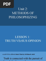 Lesson 2 - METHODS OF PHILOSOPHIZING | PDF | Argument | Knowledge