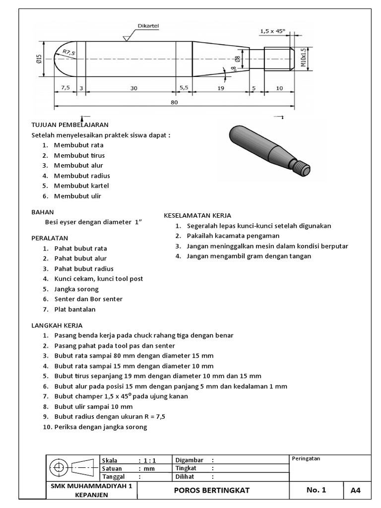 Job Bubut Akhir | PDF