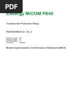 Easergy Micom P643: Transformer Protection Relay | PDF | Data Model ...