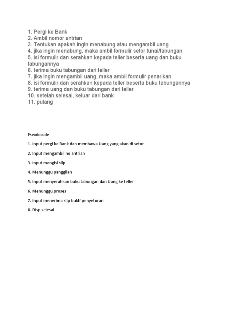 Flowchart Setor Uang Ke Bank New | PDF