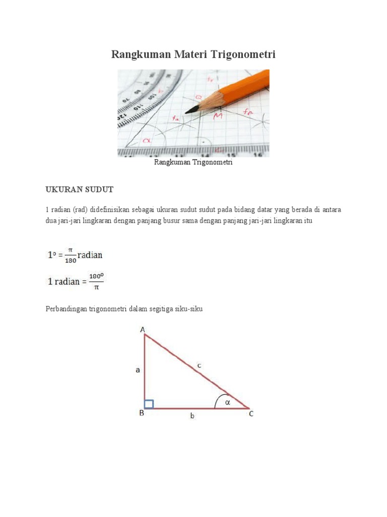 Rangkuman Materi Trigonometri | PDF