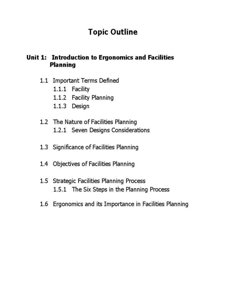 Ergonomic and Facilities Planning For The Hospitality Industry | PDF ...