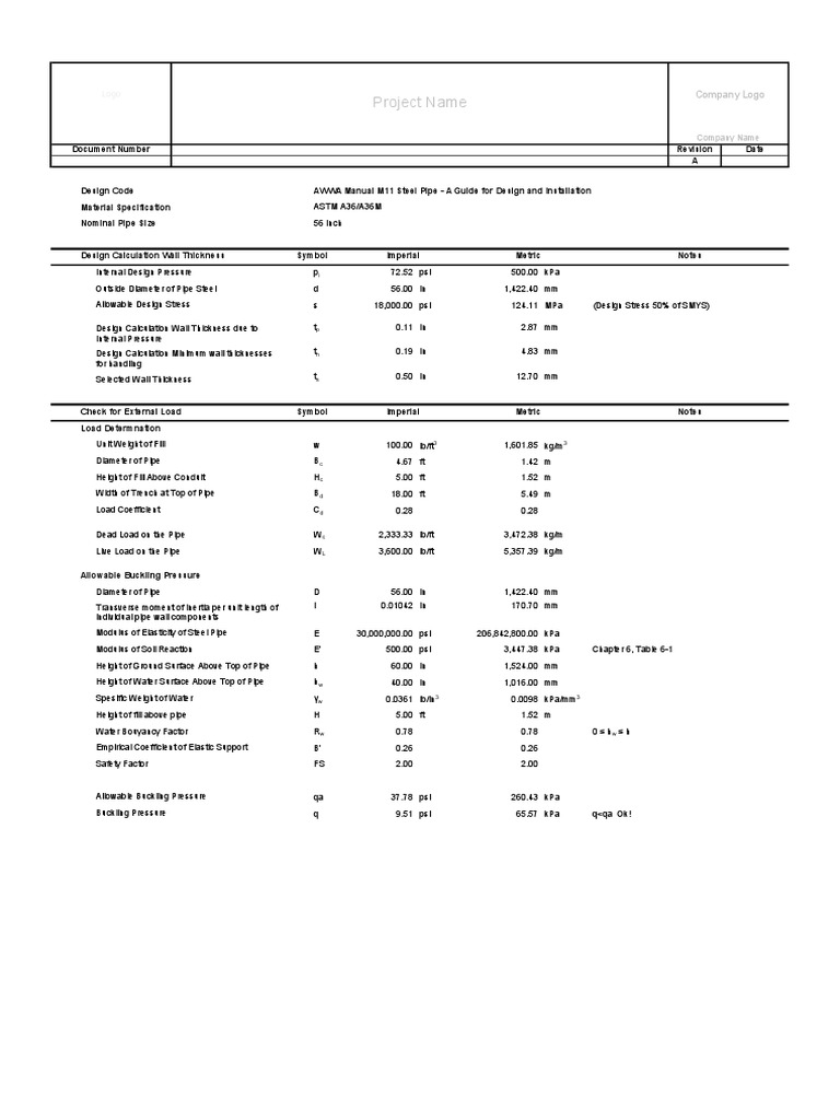 Awwa Manual M11 - 1 | PDF | Pipe (Fluid Conveyance) | Buckling