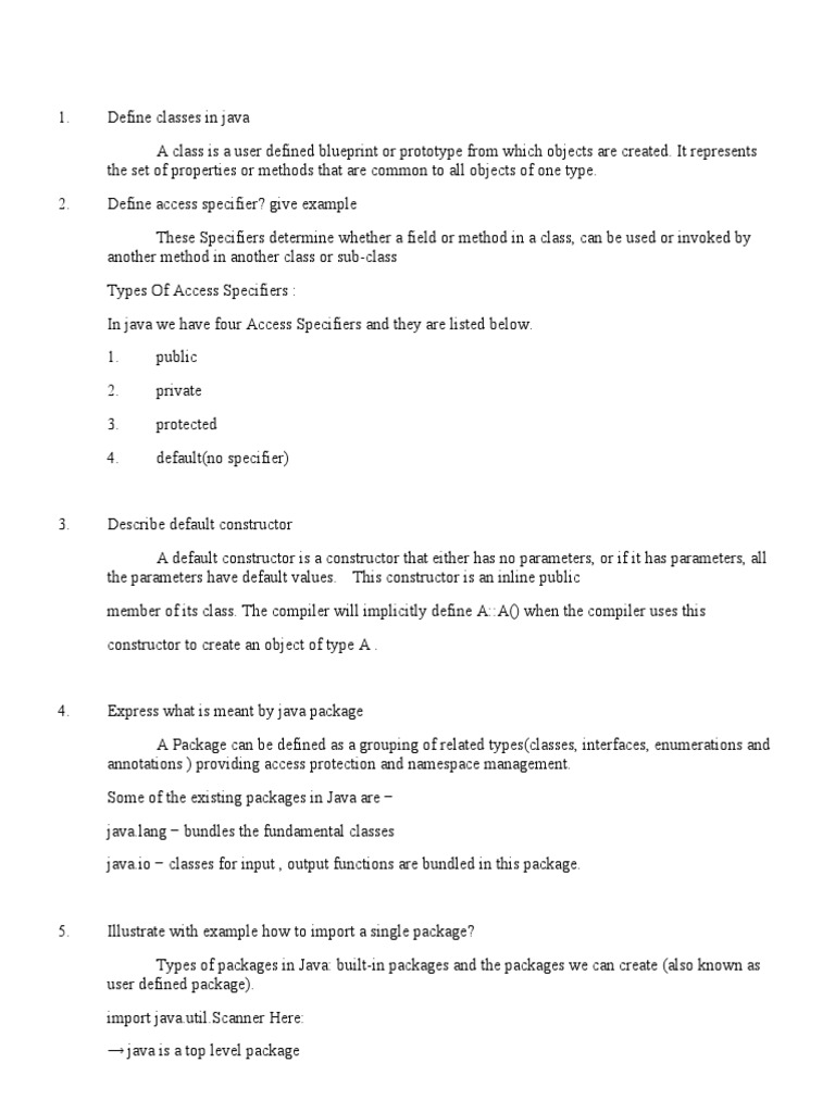 cs8392 Oops CT1 | PDF | Inheritance (Object Oriented Programming ...