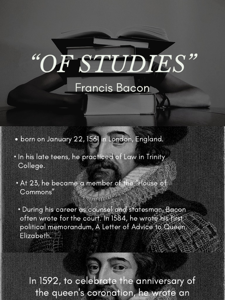 "Of Studies": Francis Bacon | PDF | Francis Bacon | Cognition