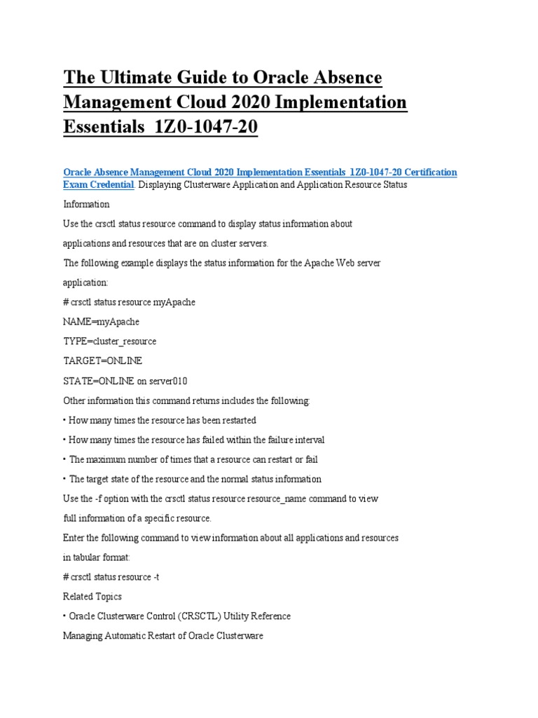 The Ultimate Guide To Oracle Absence Management Cloud 2020 ...