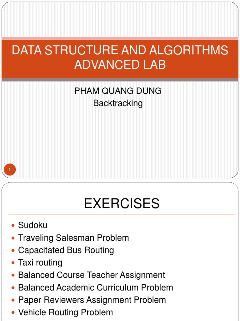 Data Structure and Algorithms Advanced Lab: Pham Quang Dung ...