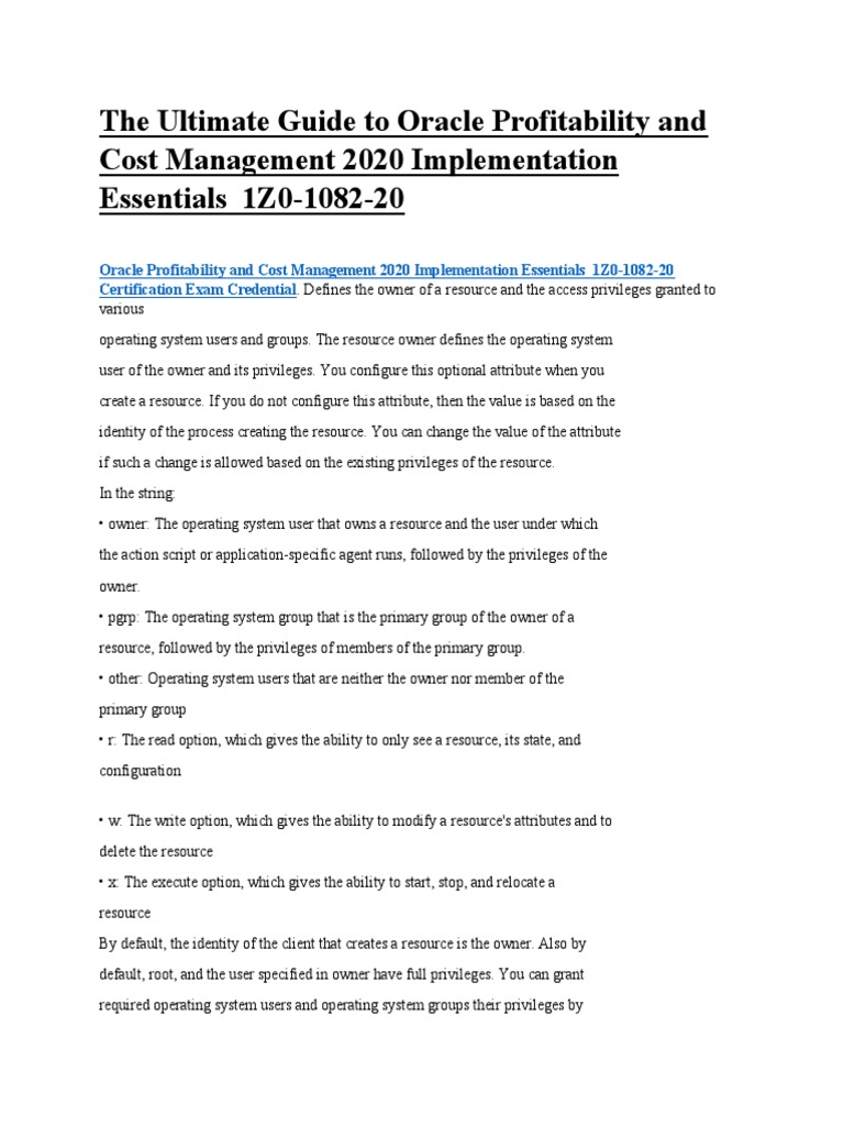 The Ultimate Guide To Oracle Profitability and Cost Management 2020 ...
