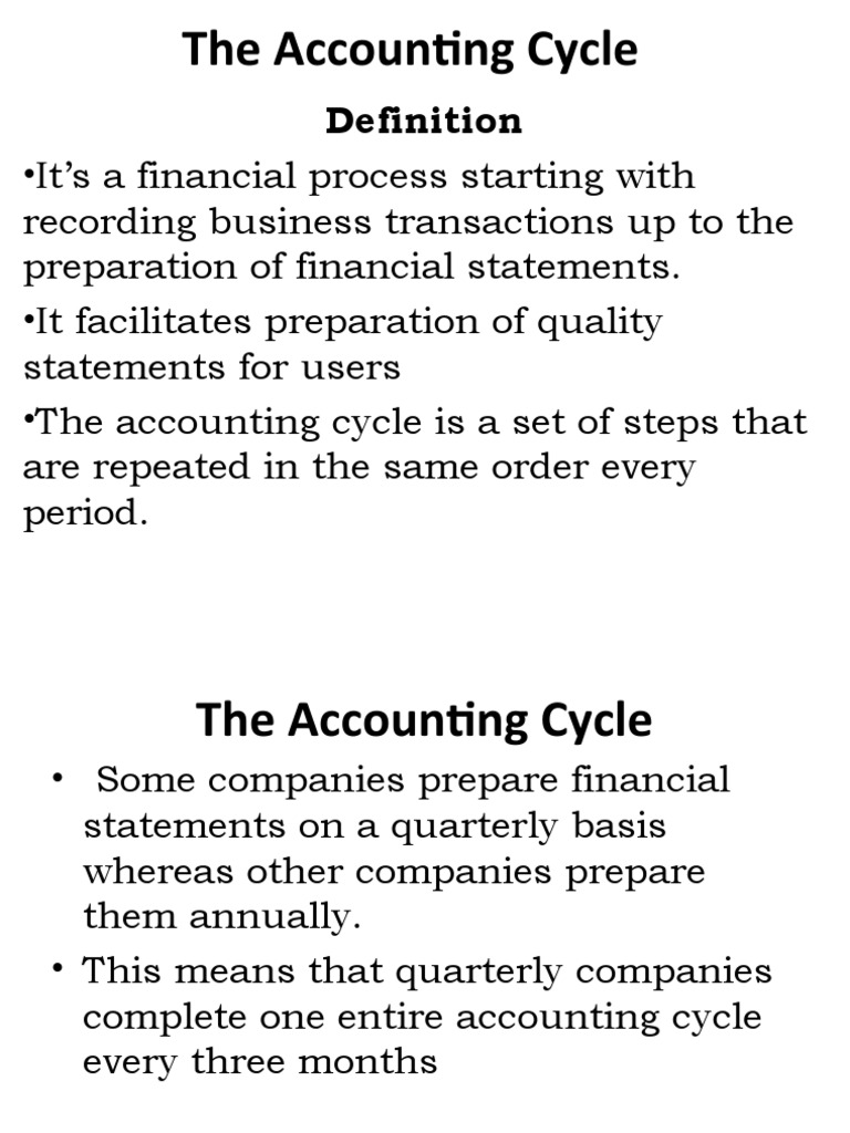 The Accounting Cycle | PDF | Debits And Credits | Business Economics