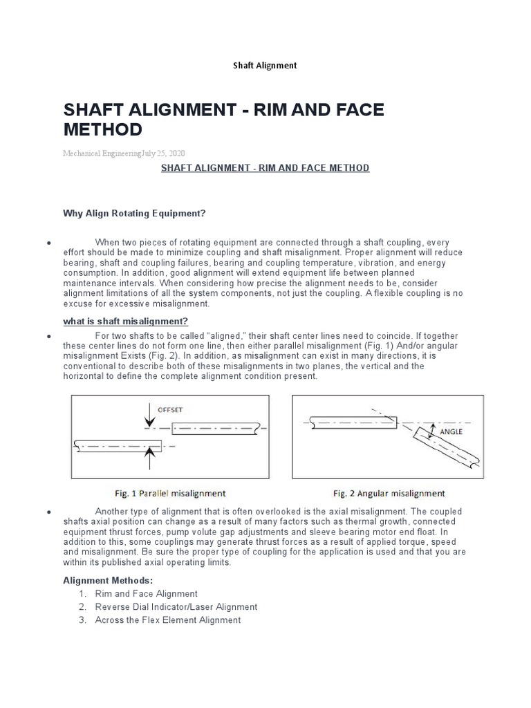 Shaft Alignment | PDF | Manufactured Goods | Mechanical Engineering