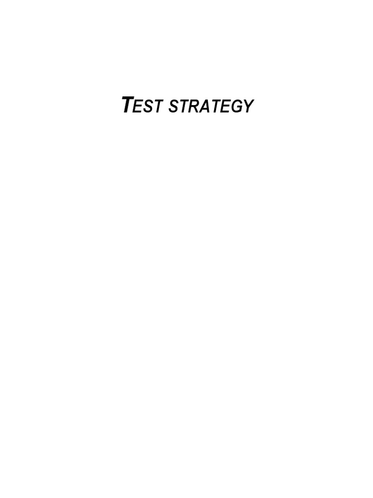 Test Strategy | PDF | Software Testing | Computer Science