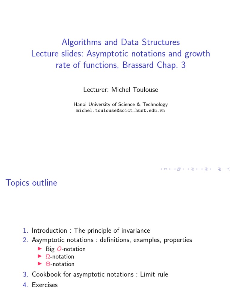 Asymptotic Notations Lecture Pdf Time Complexity Algorithms And Data Structures