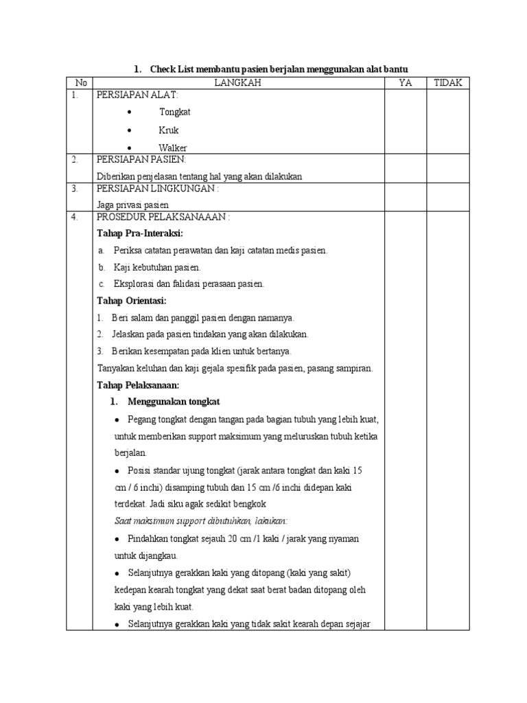 Checklist Mobilisasi | PDF