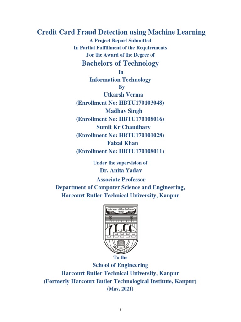 Credit Card Fraud Detection Using Machine Learning | PDF | Statistical ...