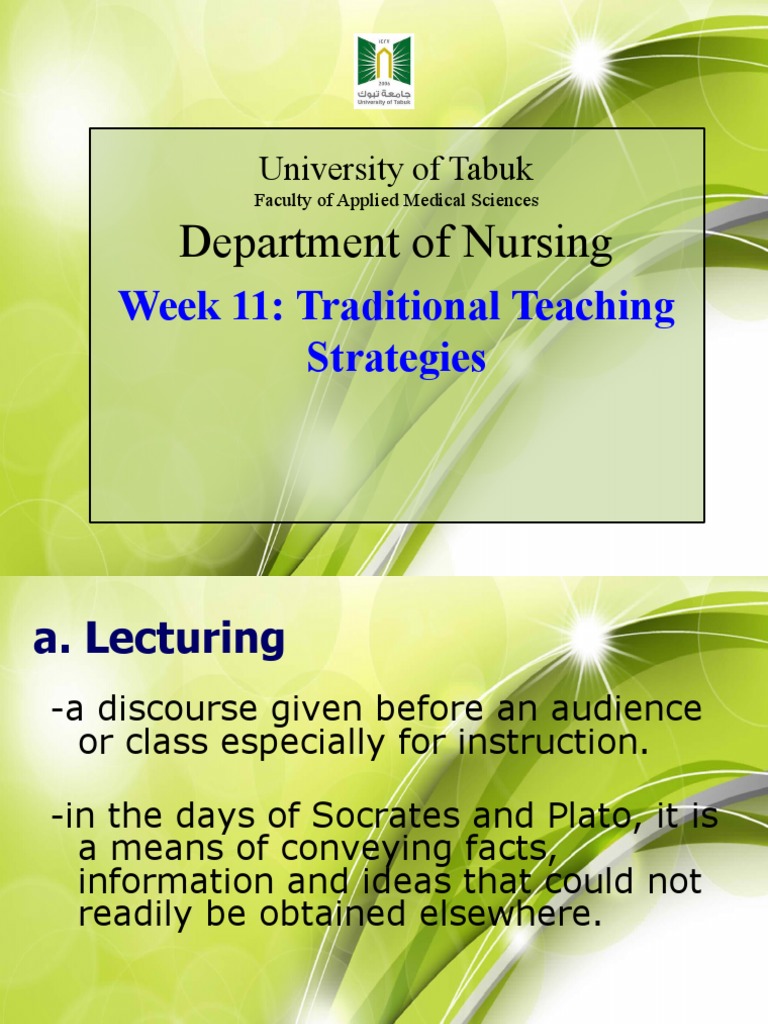 Nursing Education: Teaching Methods | PDF | Learning | Question