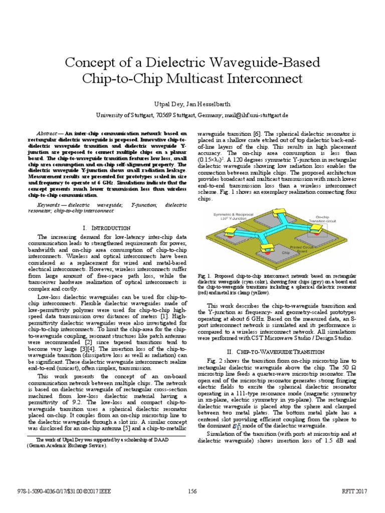 Concept of A Dielectric Waveguide-Based Chip-to-Chip Multicast ...