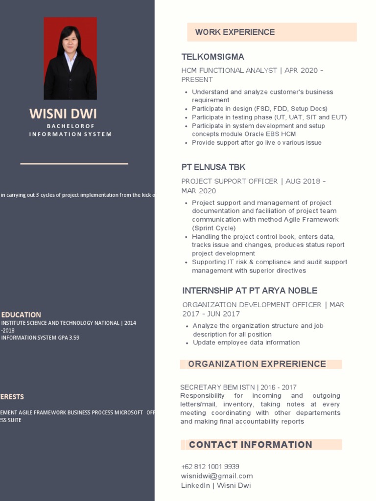Merah Muda Cokelat Sederhana Foto Modern Resume (1) - Dikonversi | PDF ...