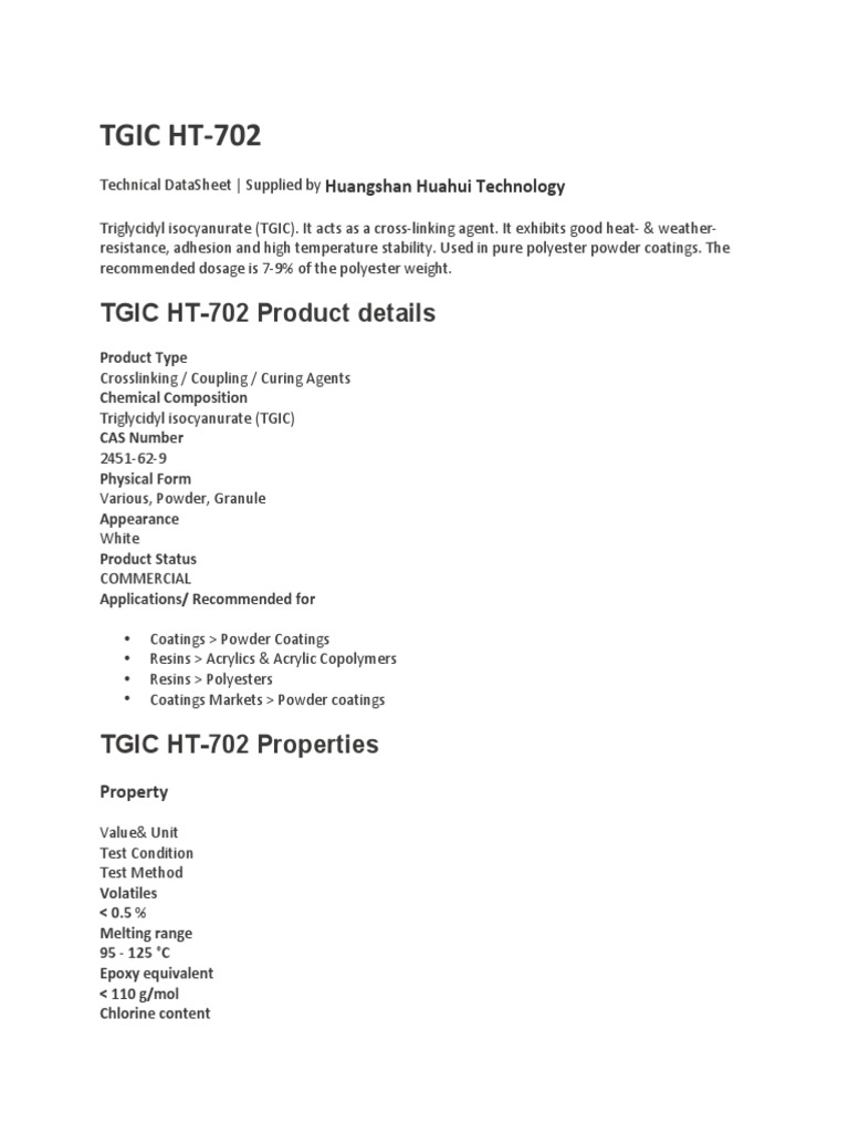 TGIC powder coating crosslinker | PDF
