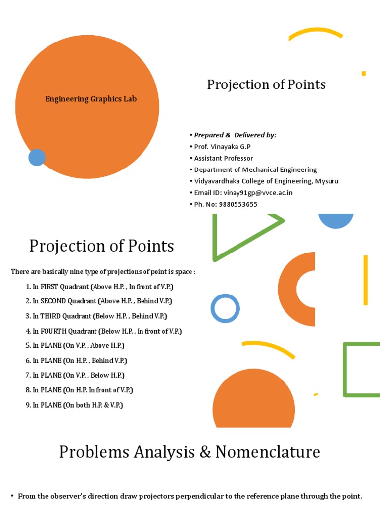 Projection of Points: Engineering Graphics Lab | PDF | Cartesian ...