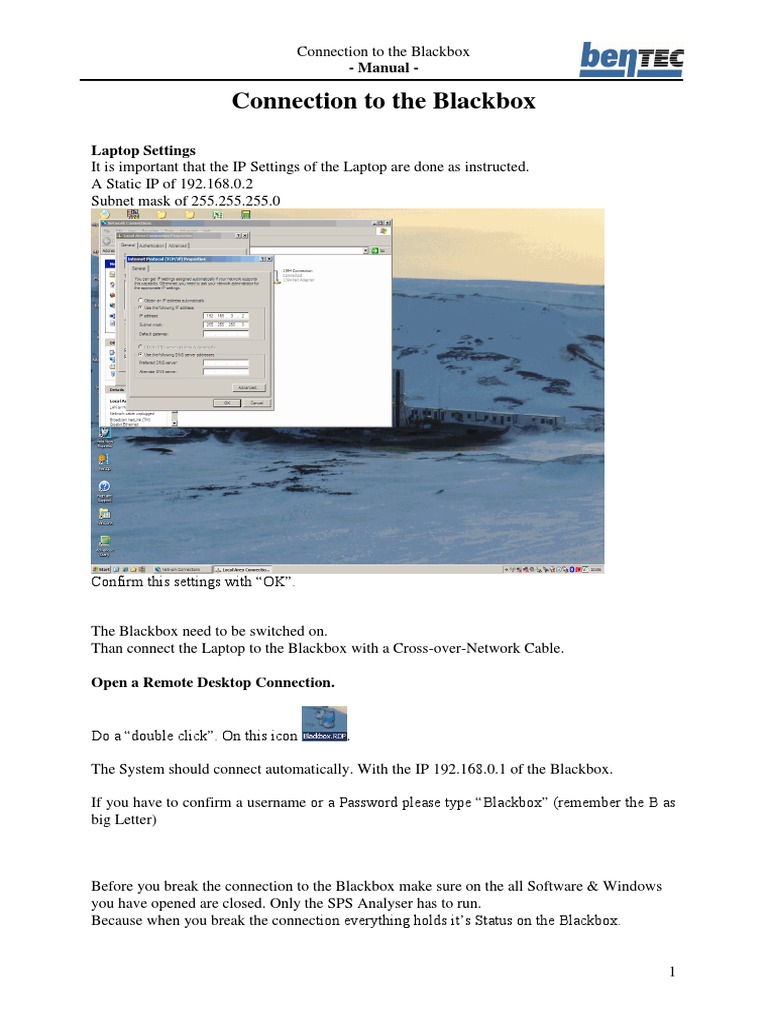 Connection To The Blackbox: - Manual | PDF