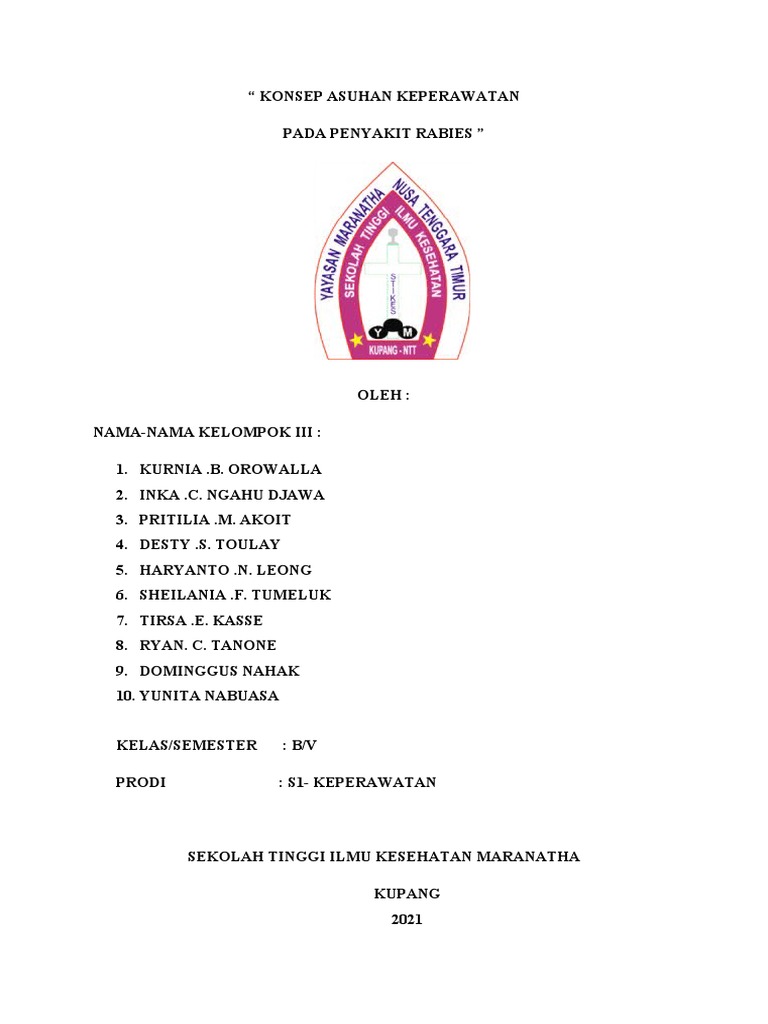 Asuhan Keperawatan untuk Rabies | PDF | Pengembangan Diri | Kesehatan ...