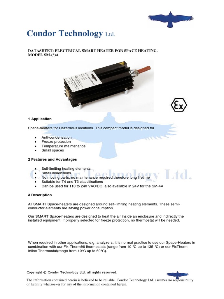 Condor Technology: Datasheet: Electrical Smart Heater For Space Heating ...