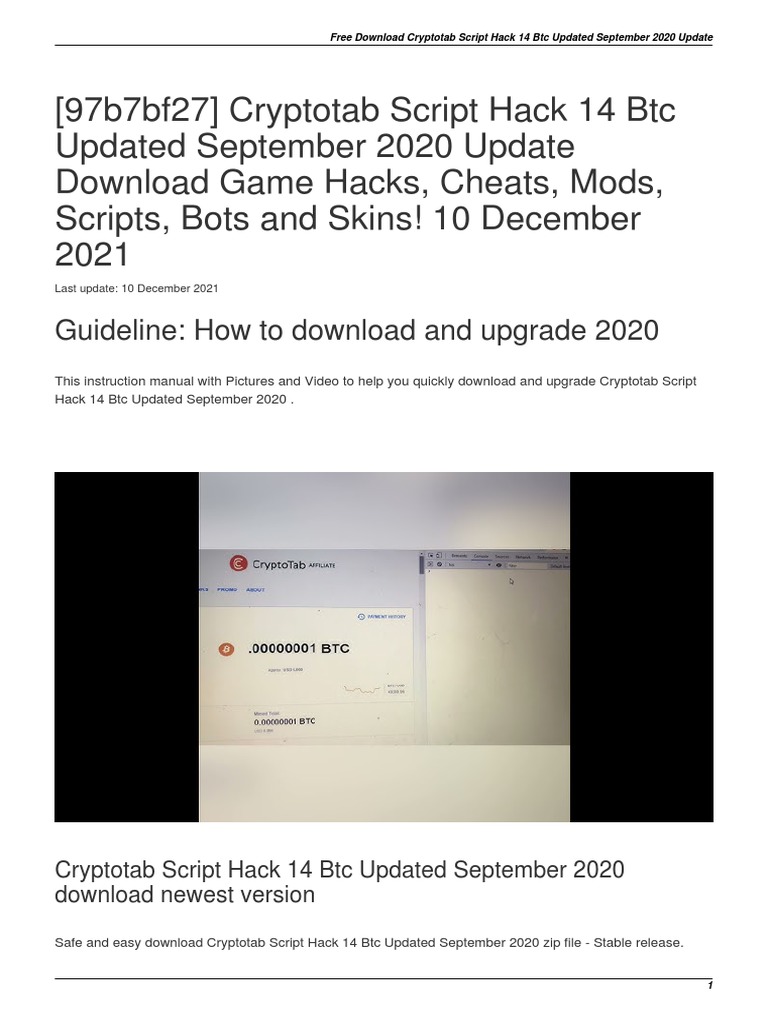 (97b7bf27) Cryptotab Script Hack 14 BTC Updated September 2020 Update ...
