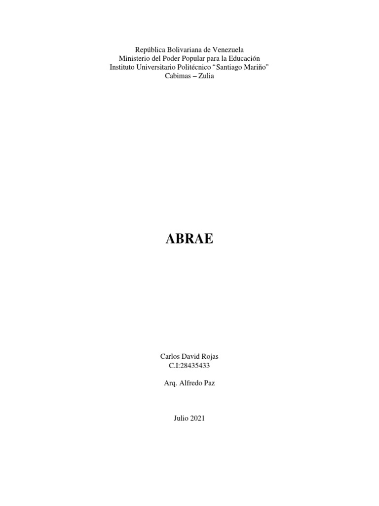 Abrae - Carlos Rojas | PDF | Venezuela | Entorno natural