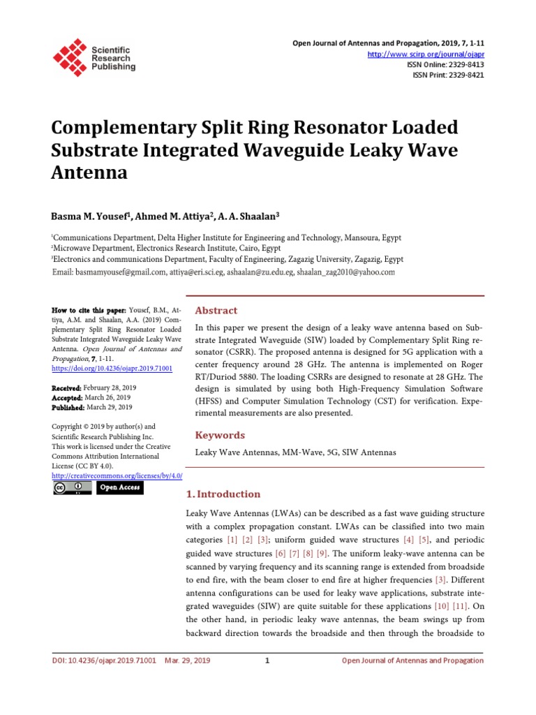 Leaky Wave Antenna | PDF | Antenna (Radio) | Waveguide