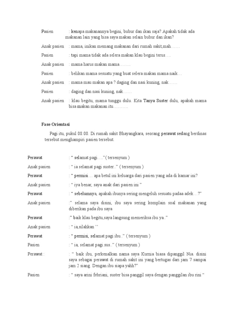 Percakapan Pasien Komplain | PDF