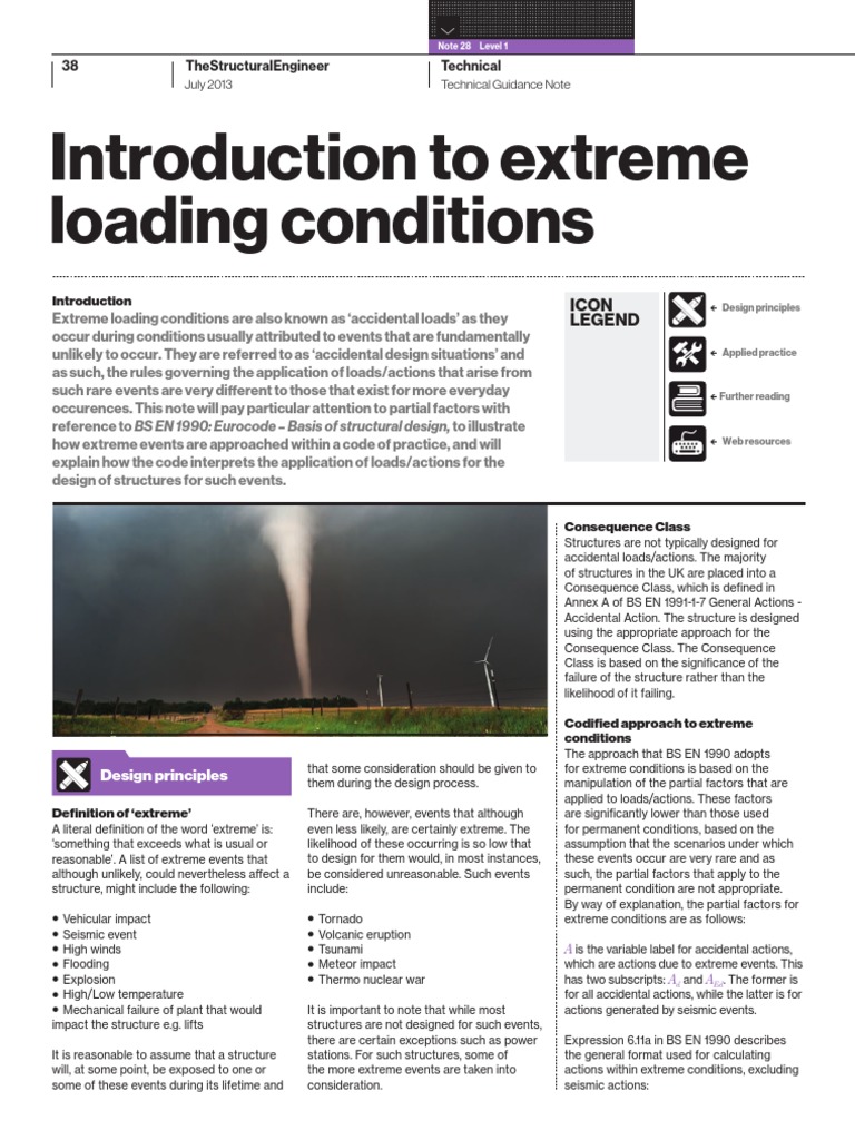 Note 28. Introduction To Extreme Loading Conditions | PDF | Design | Flood