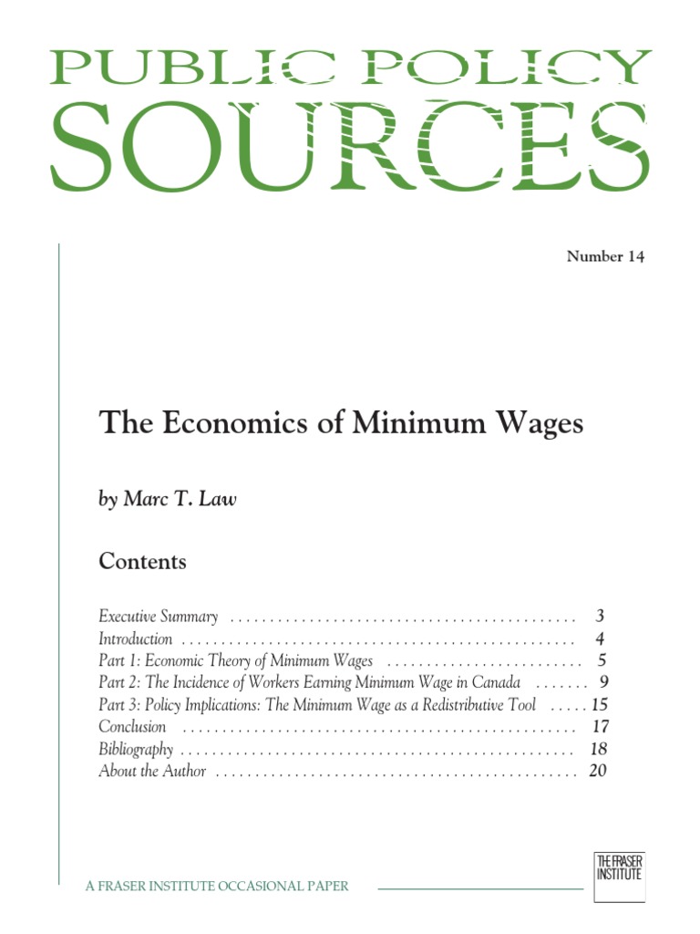 Economics of Minimum Wage | PDF | Minimum Wage | Labour Economics