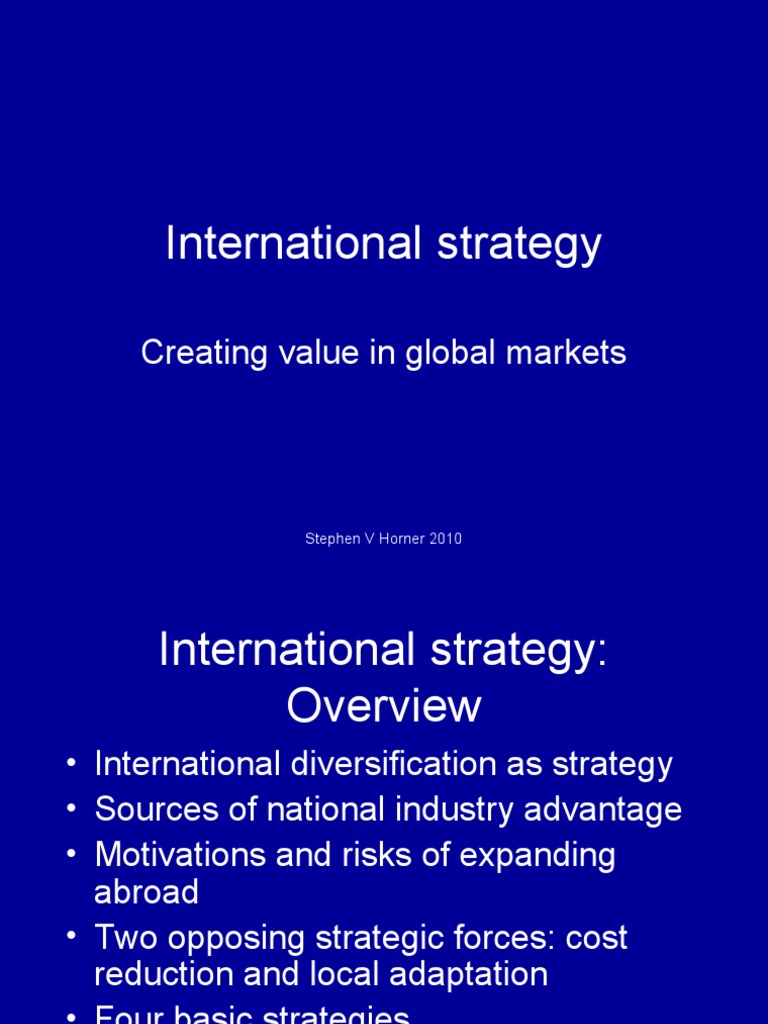 Global Market Strategies Overview | PDF | Market (Economics ...