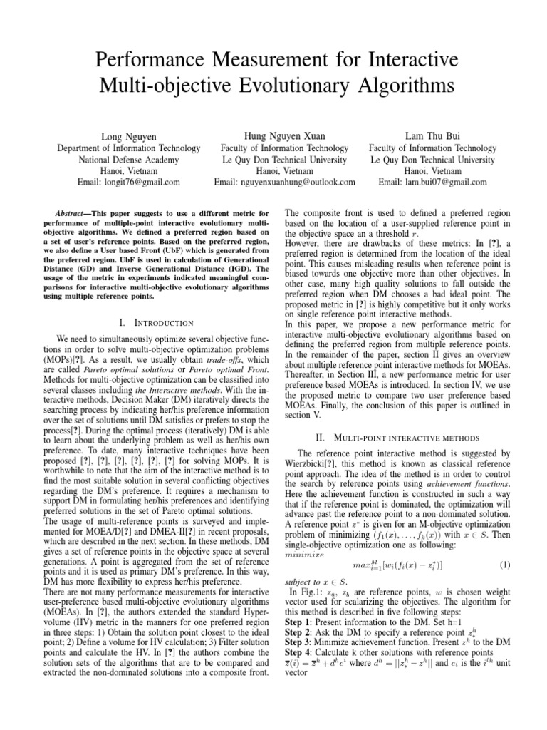 A Proposed Performance Metric For Evaluating Interactive Multi