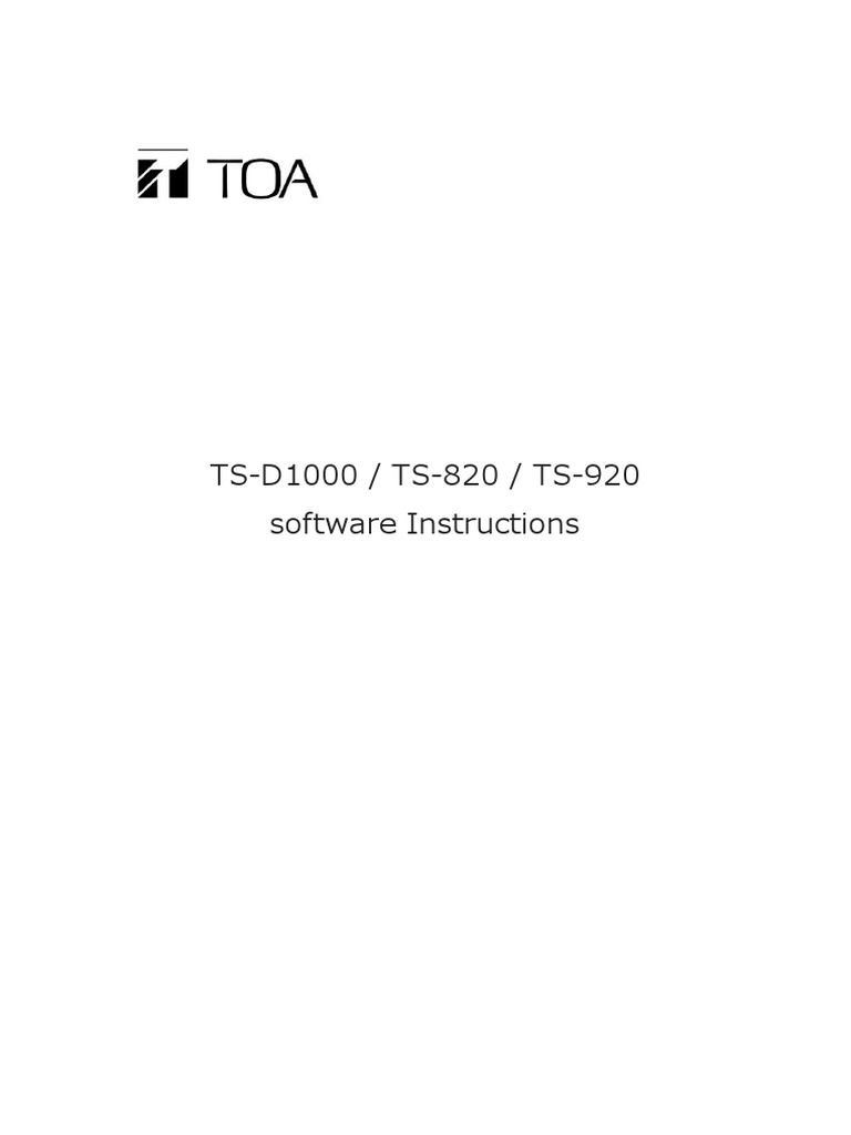 TS Software Operation Instructions Ver1.1 | PDF | Menu (Computing ...
