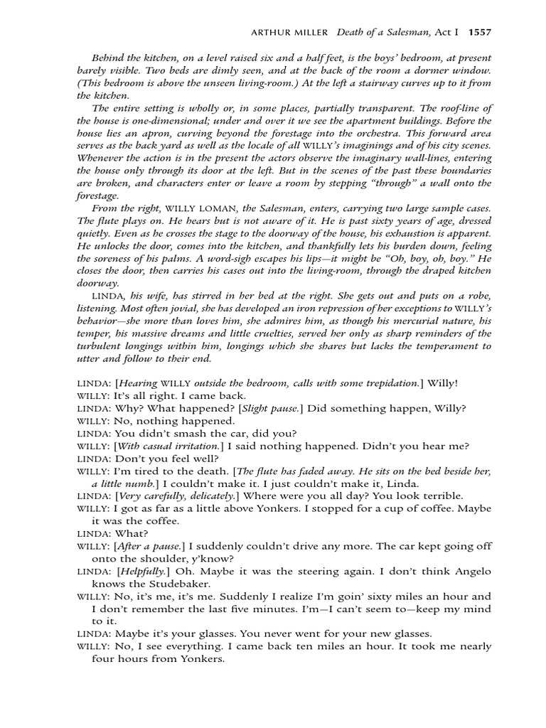 Death of A Salesman by Arthur Miller | PDF