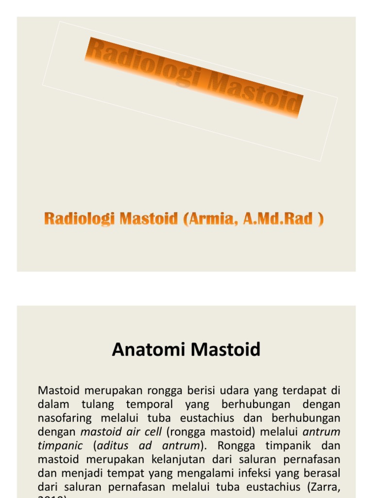 Anatomi dan Pemeriksaan Mastoid | PDF