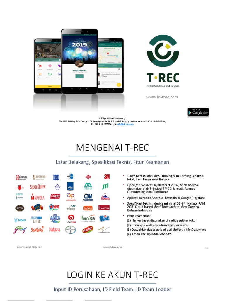 Aplikasi T-Rec: Fitur dan Keamanan | PDF