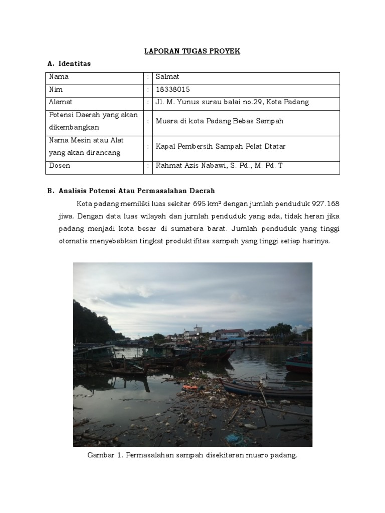 Contoh Laporan Tugas Proyek | PDF