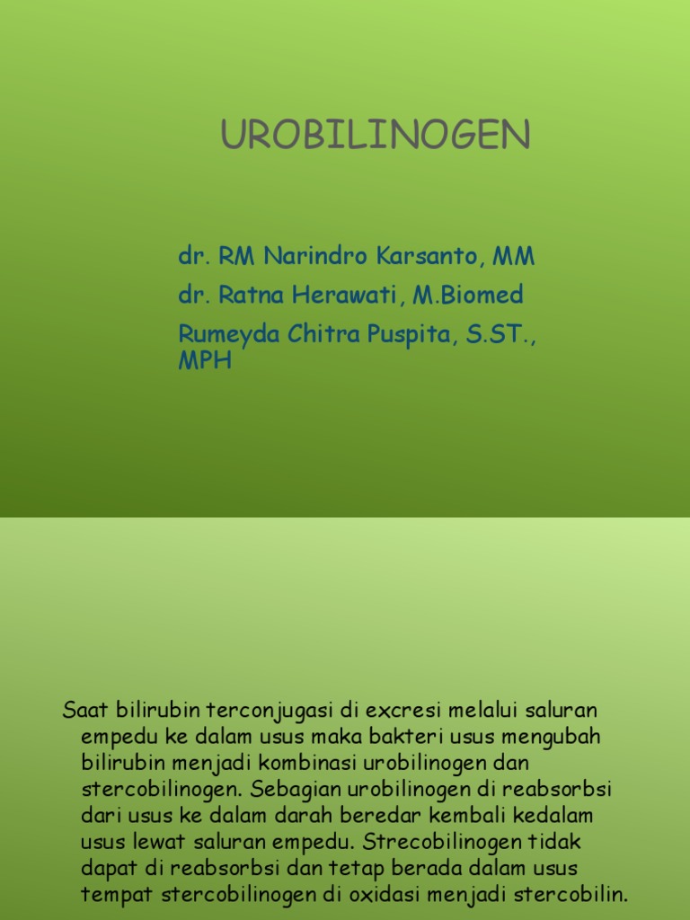 Urobilinogen: Makna dan Pengukuran Klinik | PDF