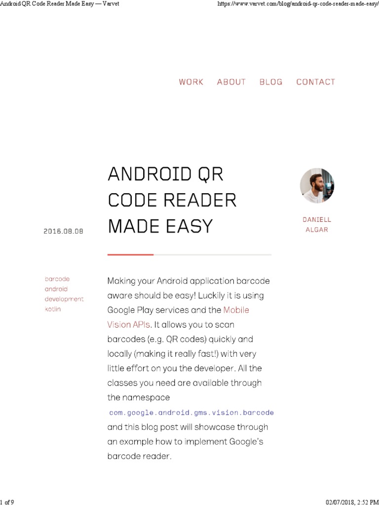 Easy Android Qr Code Reader Guide Pdf Qr Code Computing