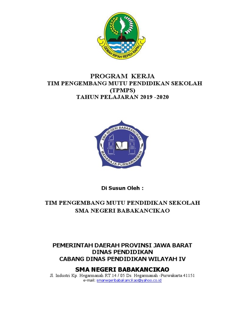 Program Kerja Tpmps | PDF